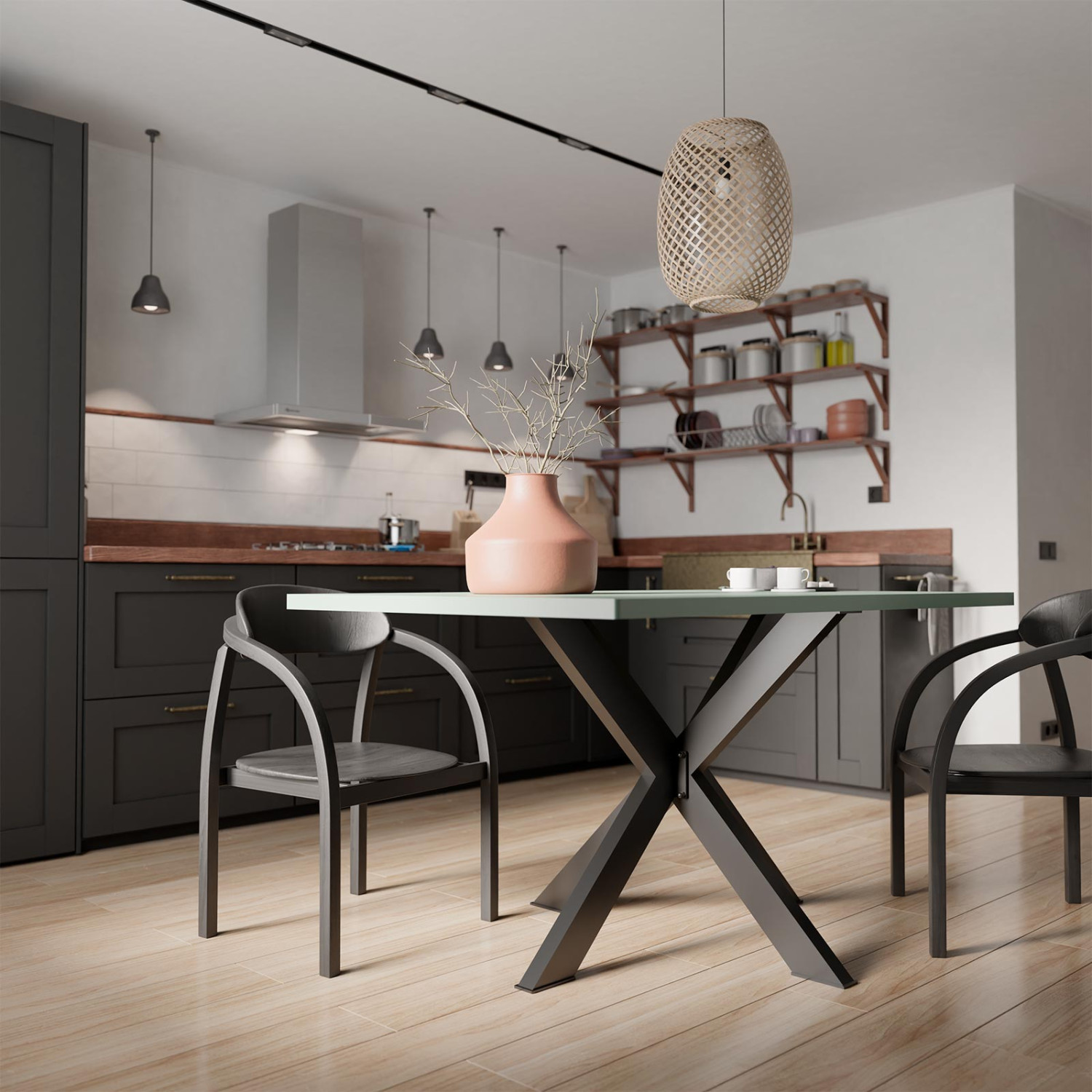 Star table leg